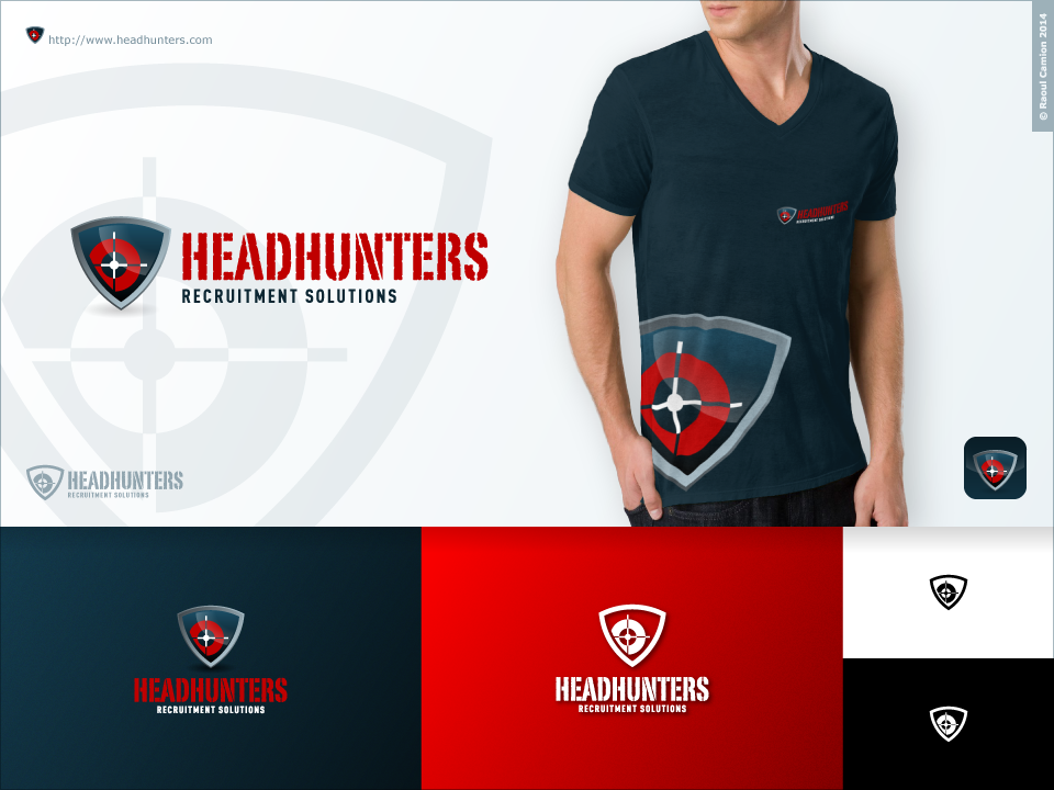 Bold, Masculine, Hunting Logo Design for HeadHunters NW by Raoul Camion ...