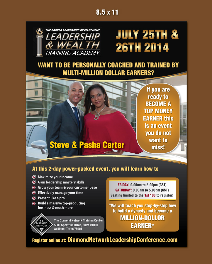 Elegant, Serious, Leadership Flyer Design for Carter Leadership ...