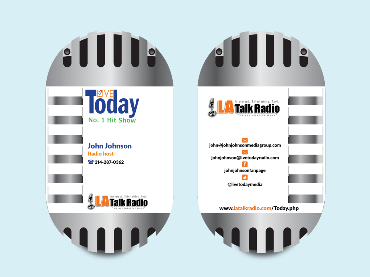 Graphic Designer Business Card Design for LIVE Today Radio with John ...