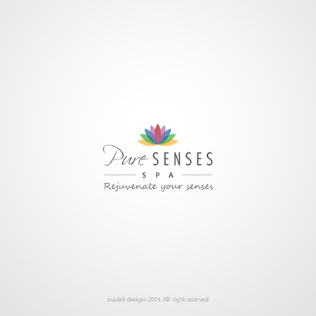 Massage Logo Design for Pure Senses Spa by madeli | Design #4263272