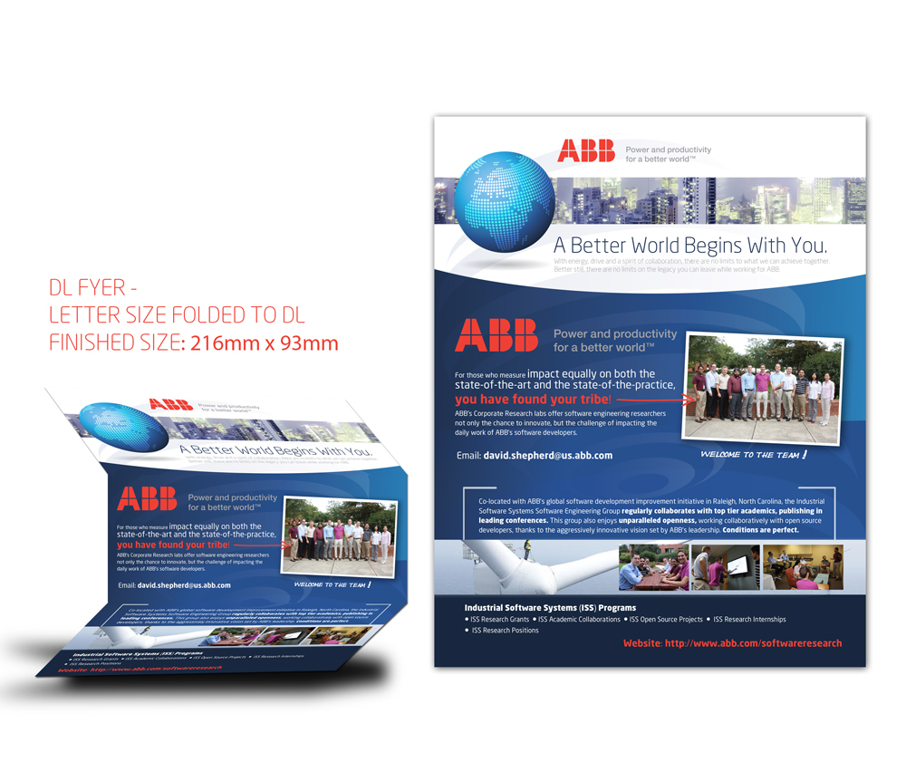 Bold, Playful, Software Flyer Design for a Company by Purple Hearts ...