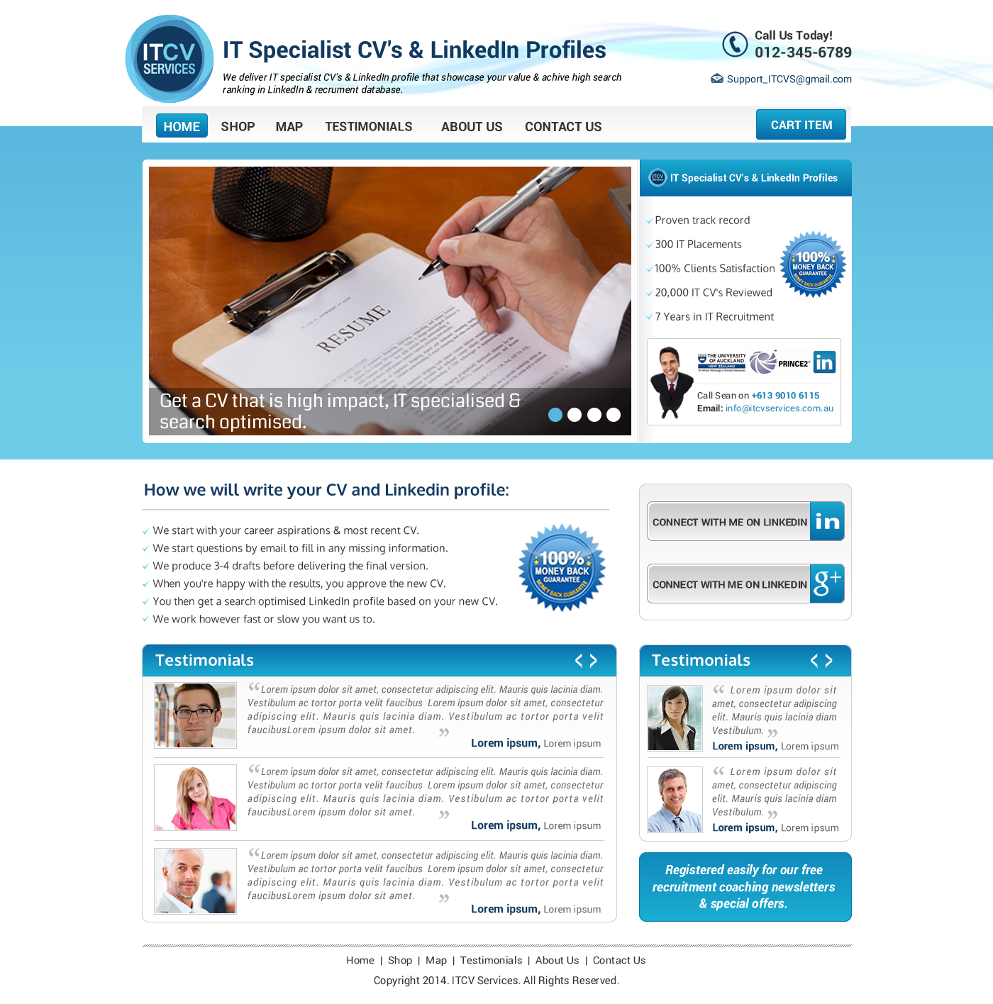 Modern, Professional, E-Commerce Wordpress Design for ITCV Services by ...