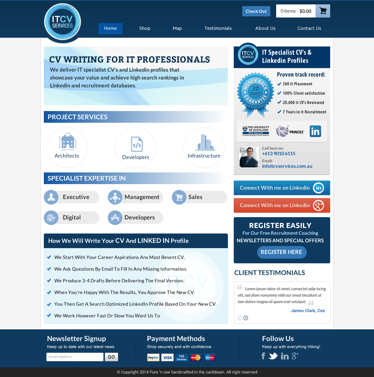 Modern, Professional, E-Commerce Wordpress Design for ITCV Services by ...