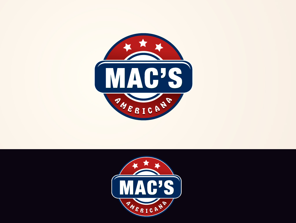 Traditional, Masculine Logo Design for Mac's Americana by spontaneous ...