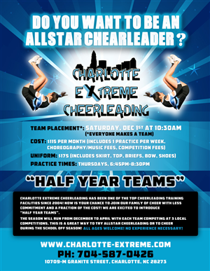 Allstar cheerleading team sign ups | 18 Flyer Designs for a business in ...