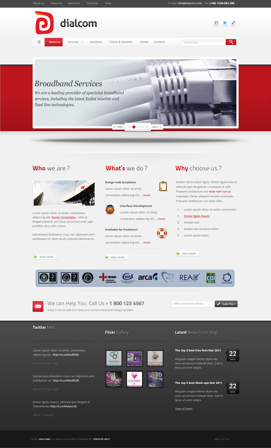 Telecommunications Wordpress Design for Dialcom, Inc. by Roy | Design ...