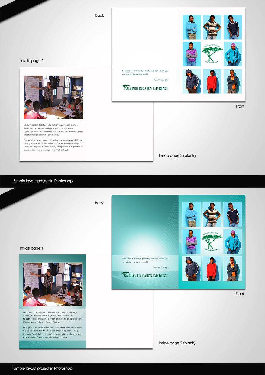 Simple layout project in Photoshop | 3 Photoshop Designs for 75 Immo