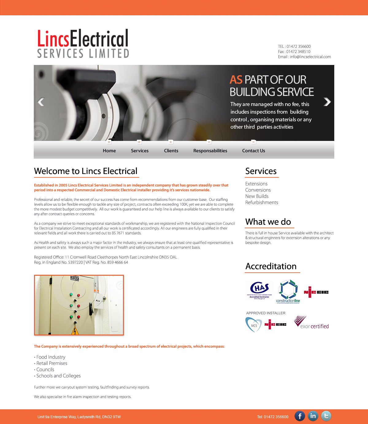 Serious, Modern, Electrical Web Design for a Company by Impressive Sol ...