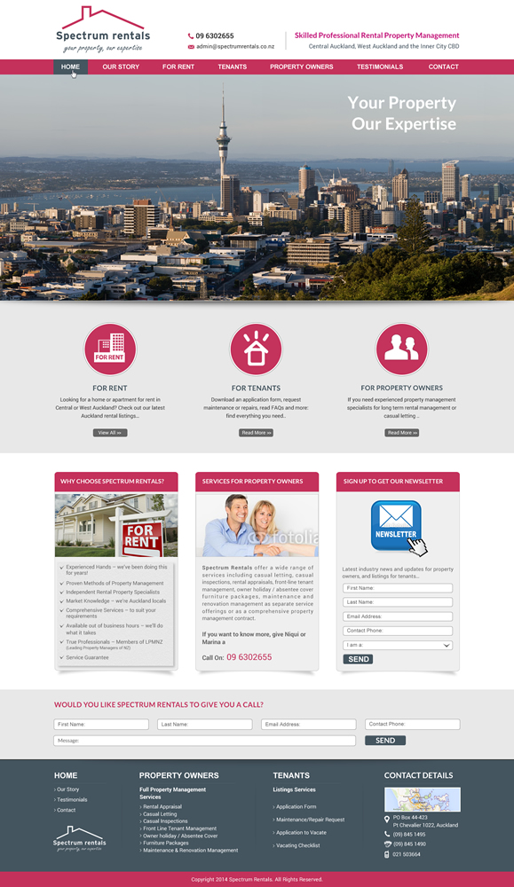 Property Management Web Design for Web Genius by Sbss | Design #4267100