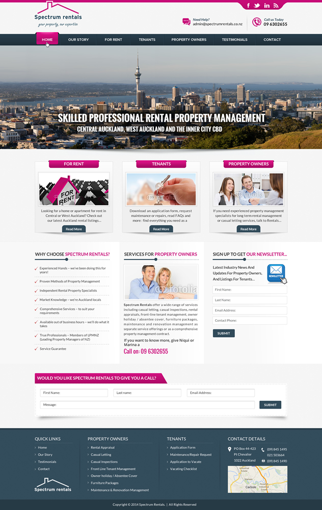 Property Management Web Design for Web Genius by Sbss | Design #4267726