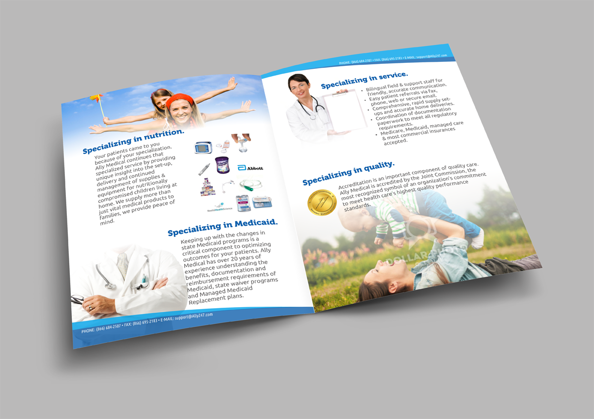 Nutrition Brochure Design for Ally Medical Services LLC by lookedaeng ...
