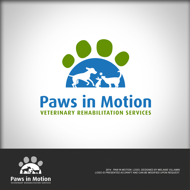 Bold, Playful, Veterinary Logo Design for Paws in Motion with ...