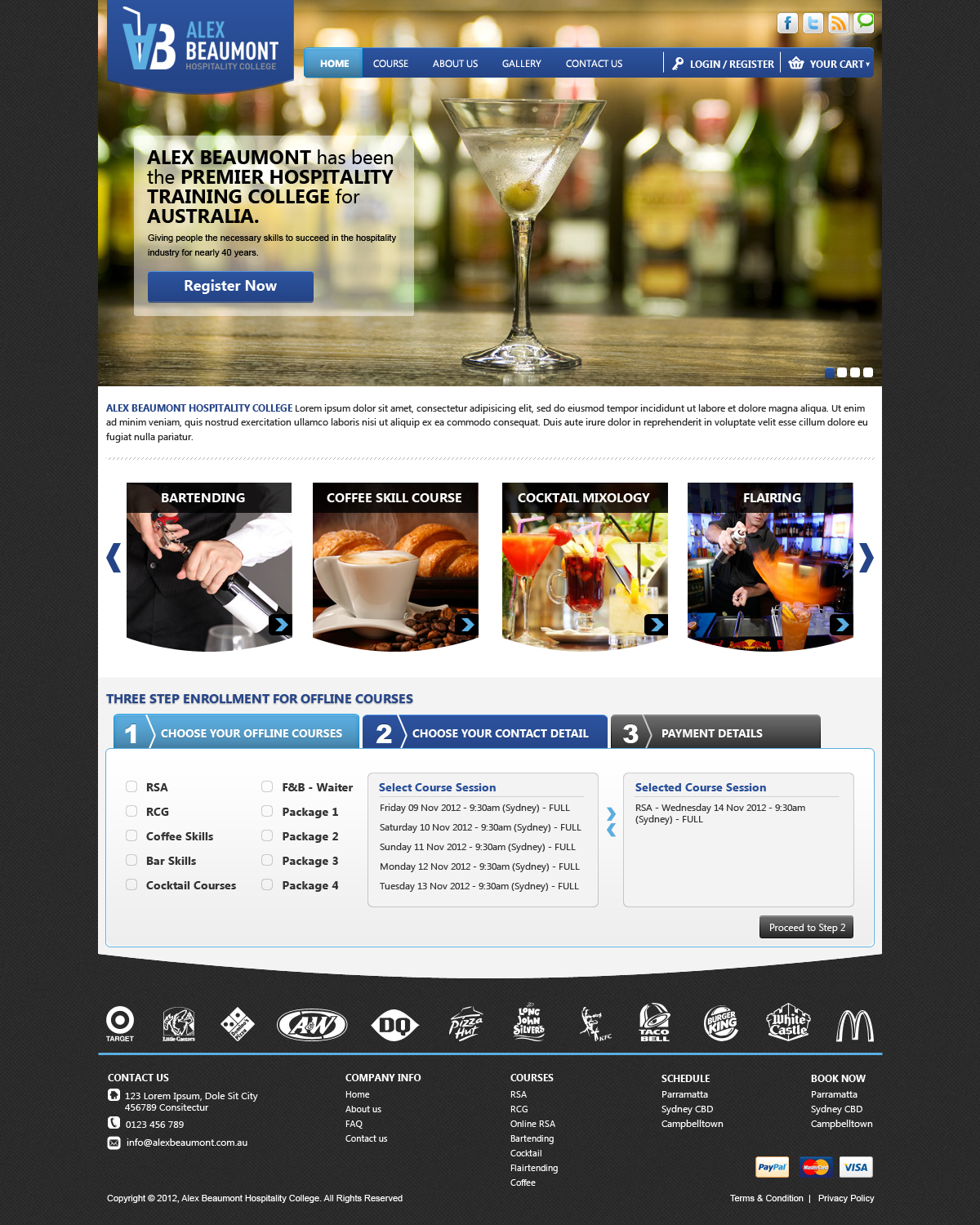 Modern, Colorful, Hospitality Web Design for Alex Beaumont Hospitality ...