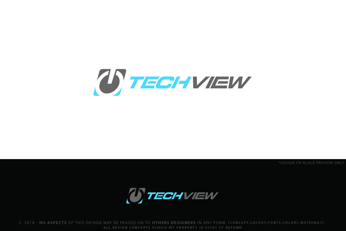 Modern, Bold, Electronic Logo Design for TECHVIEW by Senseless | Design ...