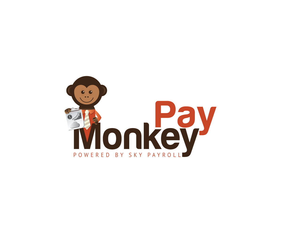 Logo Design for Monkey Pay: Powered by Sky Payroll by GT | Design #4509417