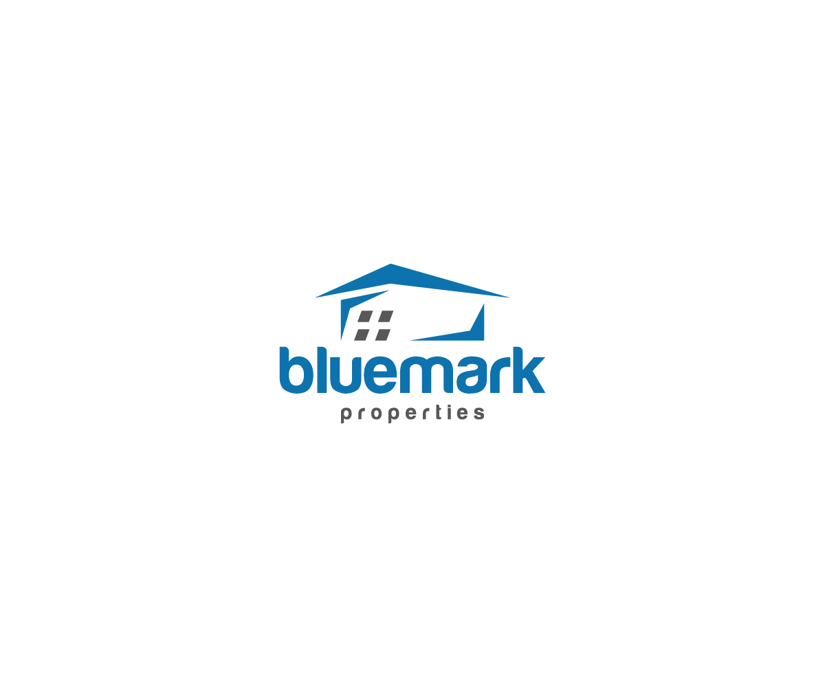 Real Estate Logo Design for bluemark properties by Dzains | Design #4562390