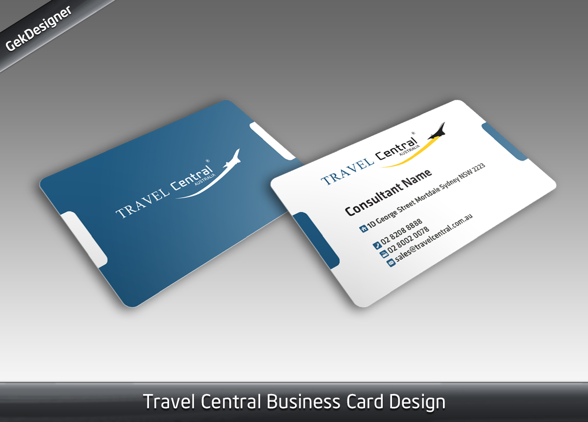 Elegant, Playful, Business Business Card Design for TRAVEL CENTRAL by ...