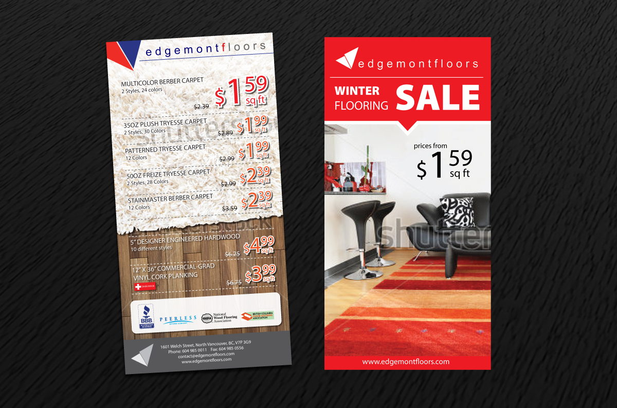 Upmarket, Modern, Flooring Flyer Design for Edgemont Floors by Svetlin ...