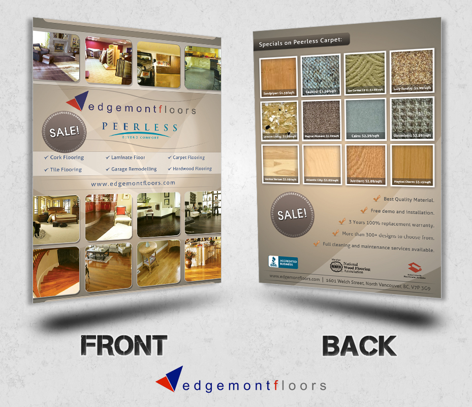 Upmarket, Modern, Flooring Flyer Design for Edgemont Floors by Creative ...