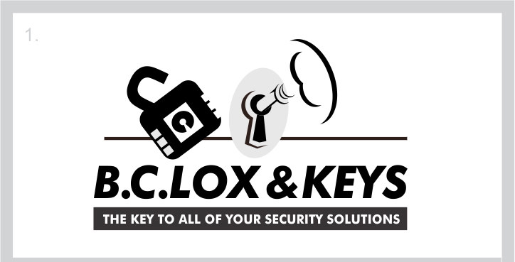 Professional, Bold, Locksmith Logo Design for B.C. LOX & KEYS ...