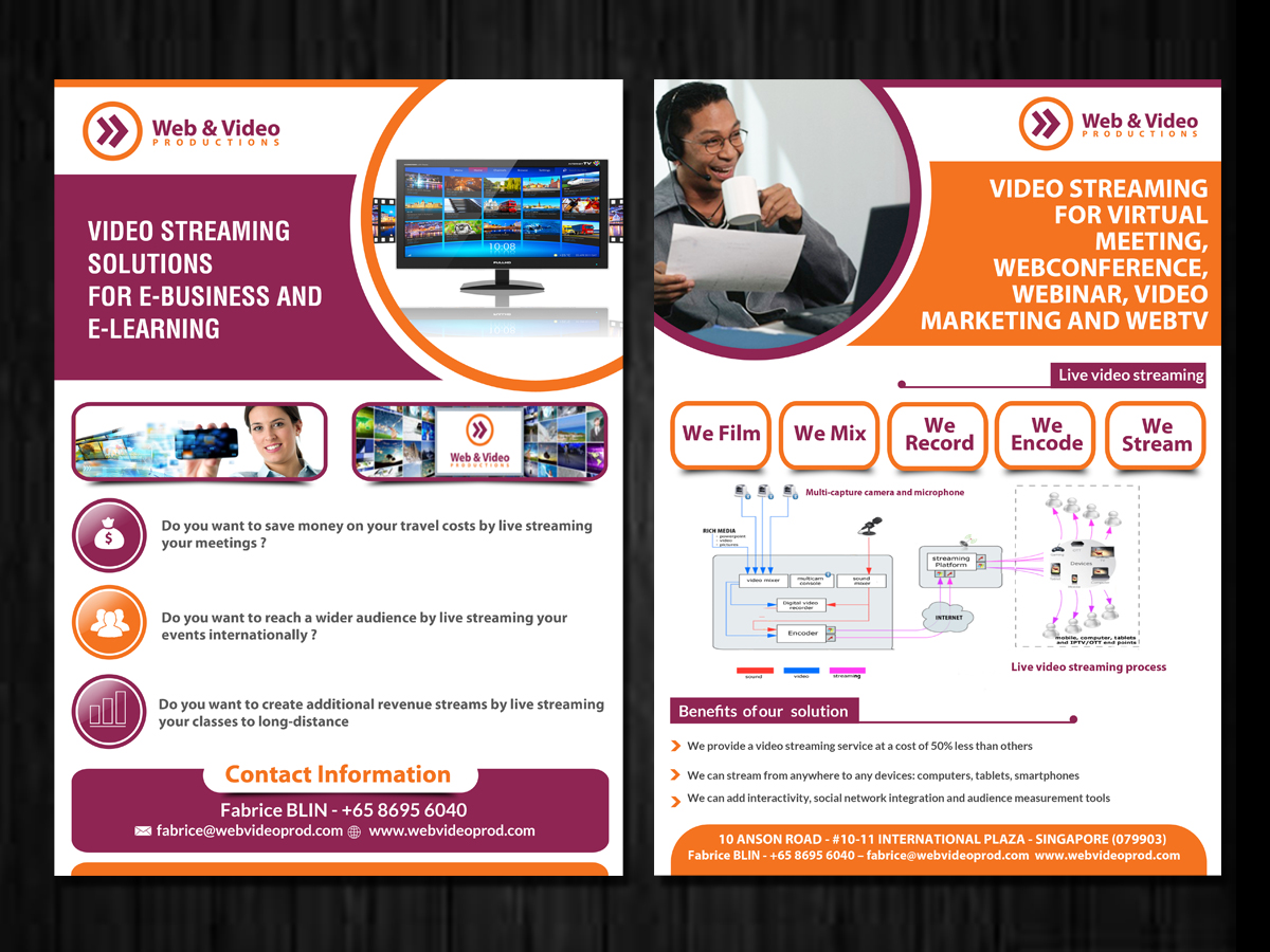 Flyer Design job. Flyer brief for a company in Singapore