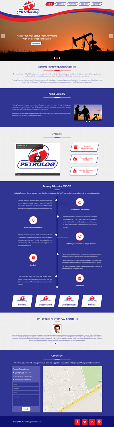 Modern, Serious, Cleaner Web Design for Petrolog by Advent Innovative | Design #4705559
