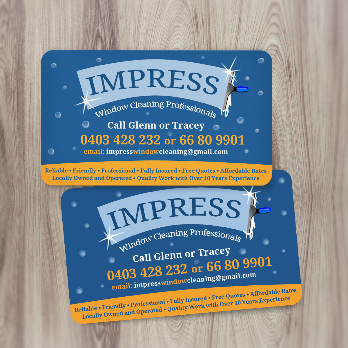 Window Cleaning Business Card Design for a Company by Nelsur | Design ...