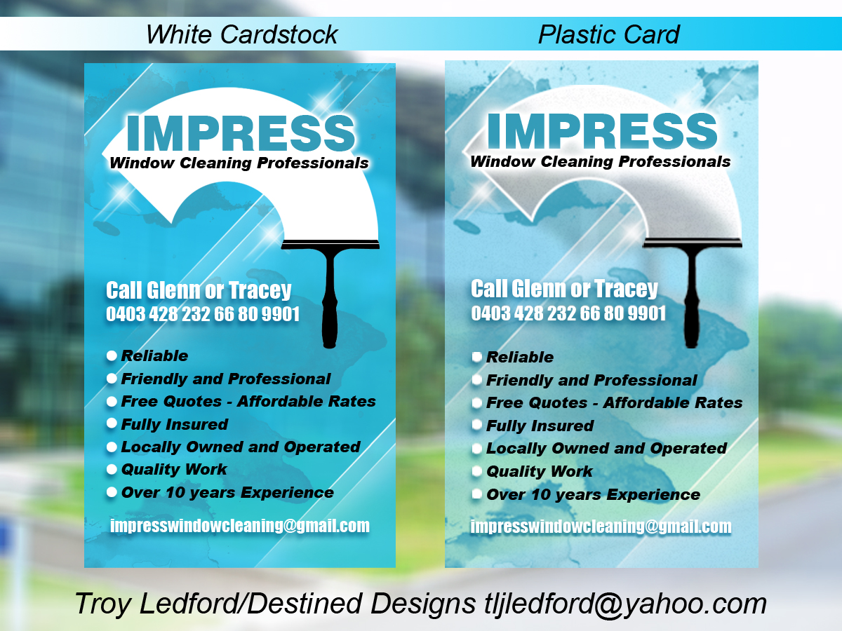 CRMla Window Cleaning Business Cards Design