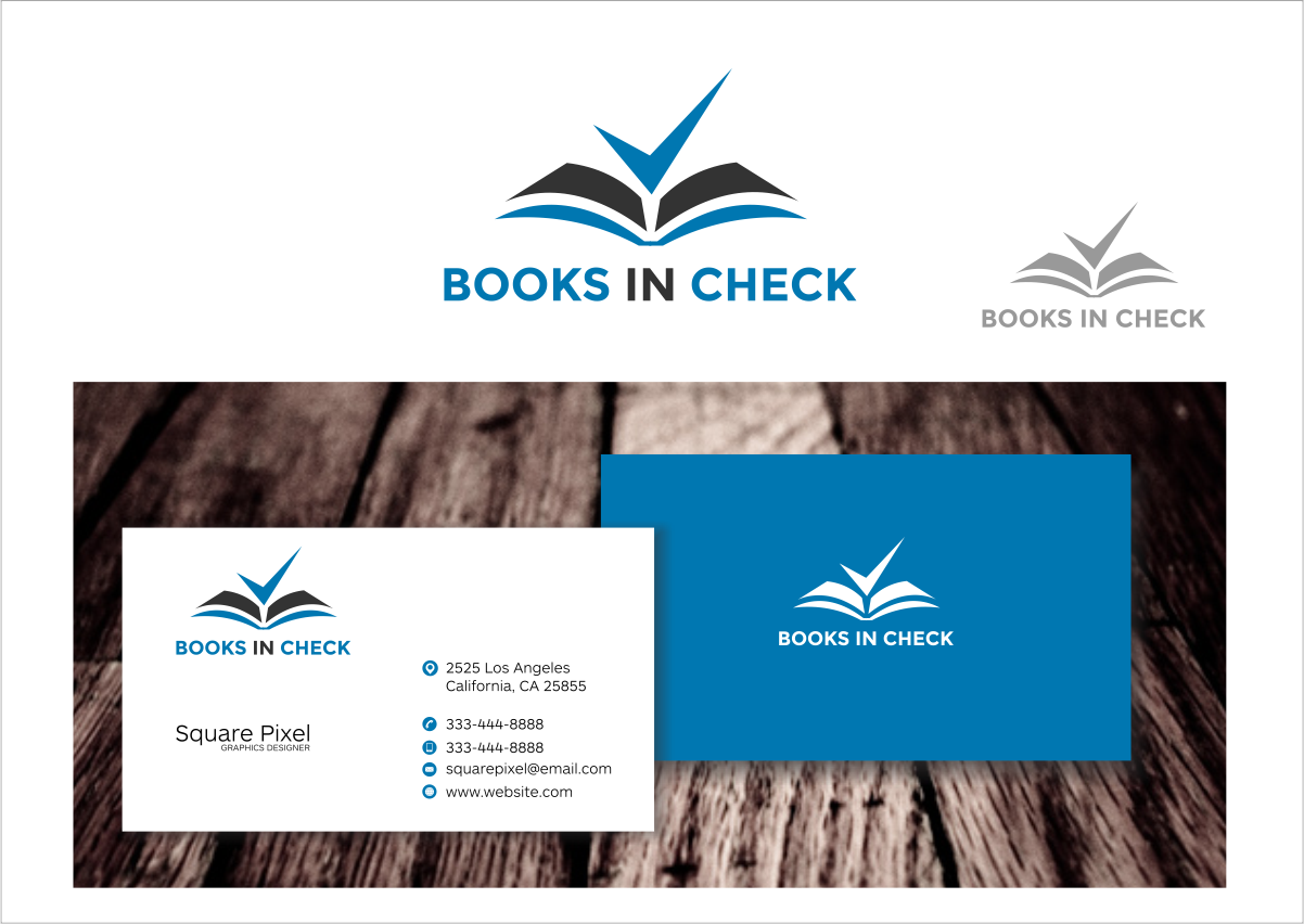 Accounting Logo Design for Books In Check, Inc. by squarepixel | Design ...