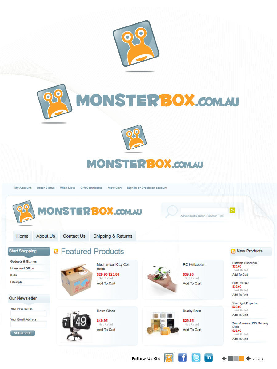 Modern, Professional, Retail Logo Design for MonsterBox.com.au by WAkland | Design #221392