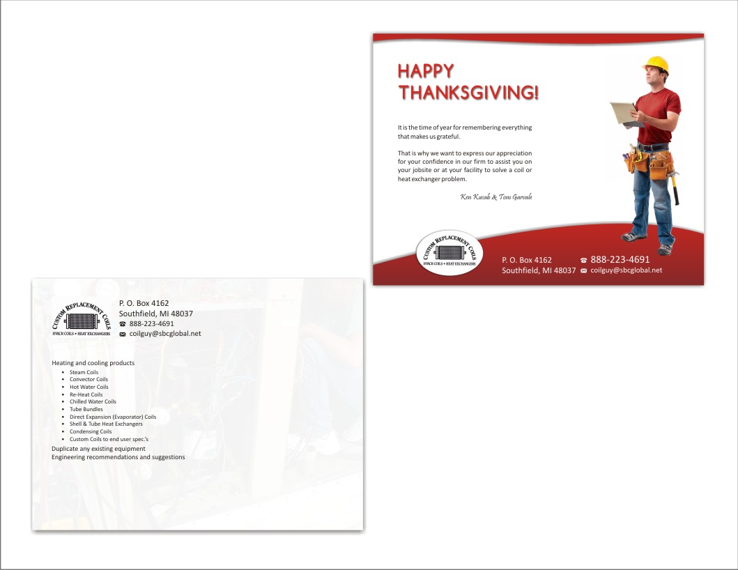 Hvac Postcard Design for a Company by foxwolf | Design #4804489