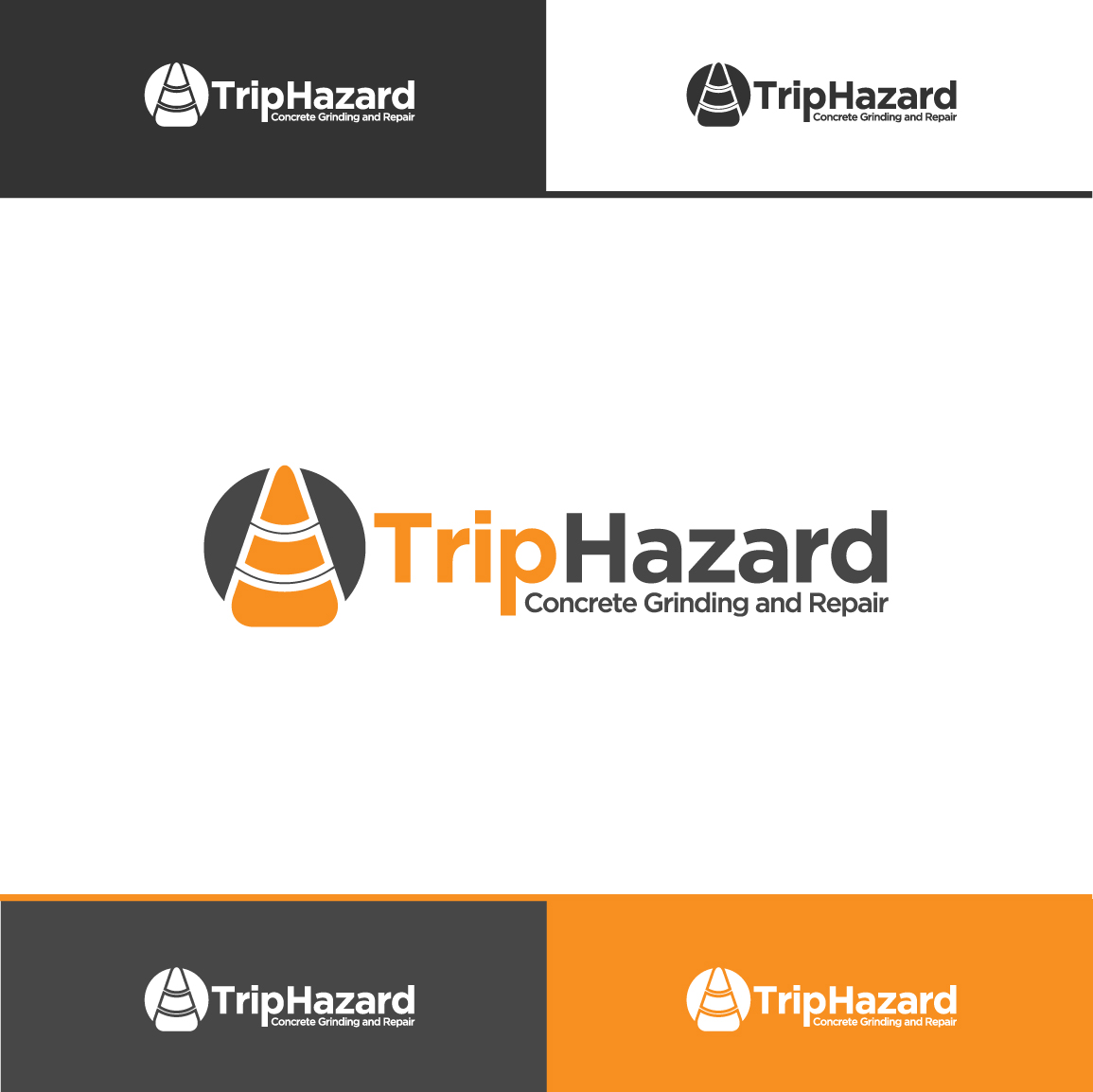 Masculine, Bold, Concrete Logo Design for Company name- Trip Hazard ...