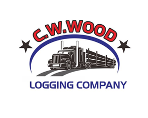 Masculine, Bold, Industry Logo Design for C. W. Wood Logging Company by ...