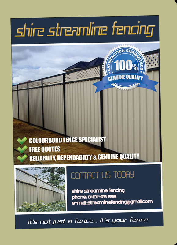 Fencing Flyer Design for shire Streamline Fencing by Underground ...