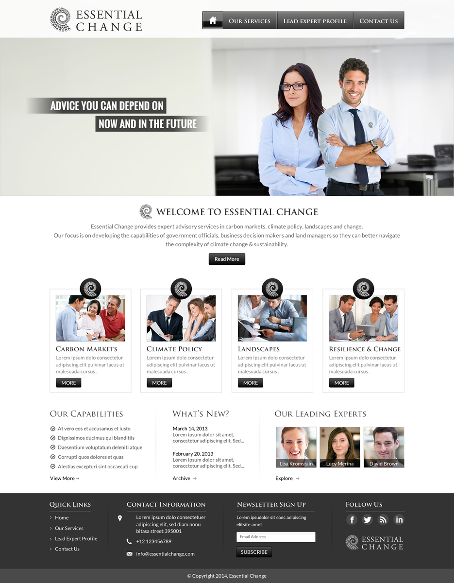 Professional, Serious, Government Web Design for a Company by Sbss ...