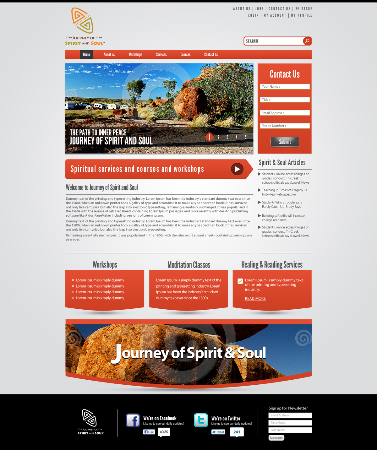 Modern, Bold, It Company Web Design for Journey of Spirit and Soul by ...