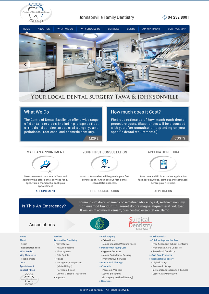 Modern, Professional, Dental Web Design for Web Genius by Sbss | Design ...