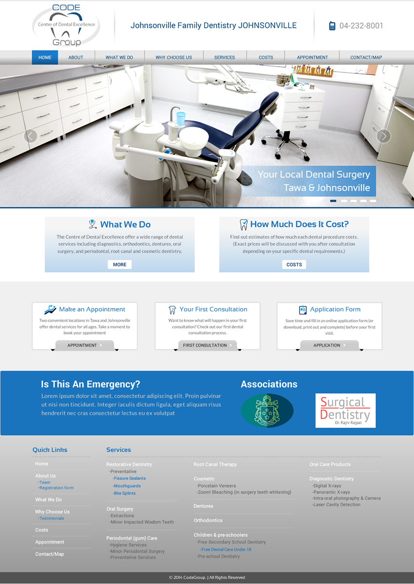 Modern, Professional, Dental Web Design for Web Genius by Sbss | Design ...