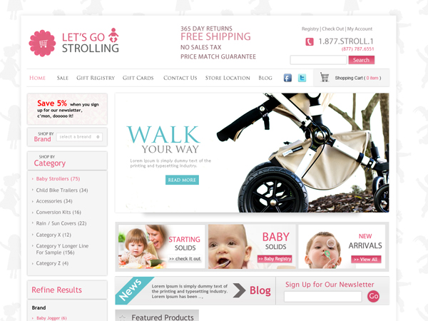 Modern, Upmarket, Baby Web Design for a Company by orxzen | Design #273619