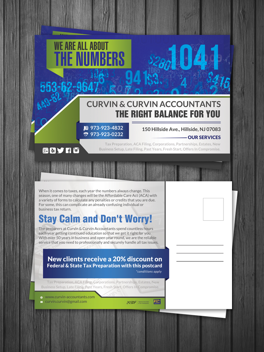 Modern, Professional, Accounting Postcard Design for a Company by ...