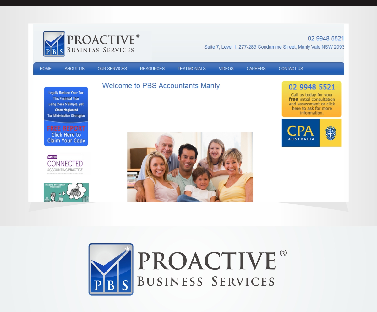 Accounting Logo Design for Proactive Business Services by B8 | Design ...