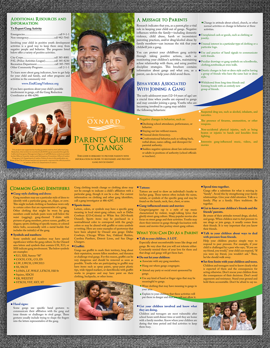 Serious, Professional, Work Brochure Design for Oxnard Police ...