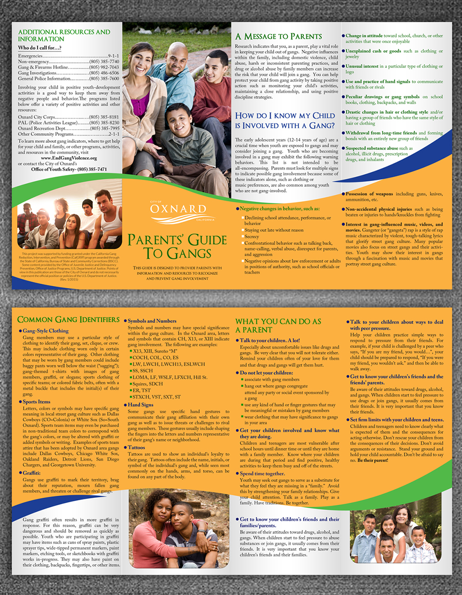 Serious, Professional, Work Brochure Design for Oxnard Police ...