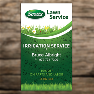 Irrigation label | 58 Business Card Designs for a business in United States