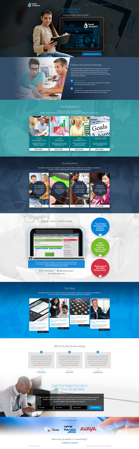 Modern, Upmarket, Marketing Web Design for a Company by Impressive Sol ...