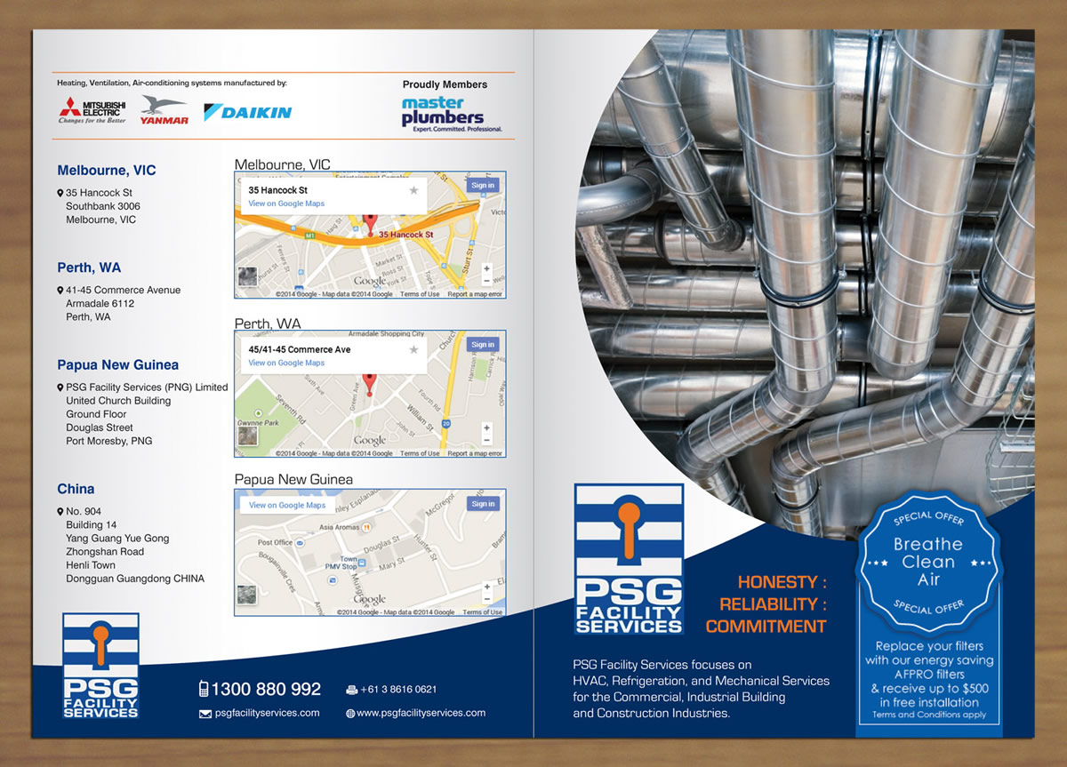 Professional, Serious, Industrial Brochure Design for a Company by Sbss ...