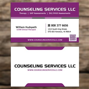 Business Card Design for Clinical Therapist | 23 Business Card Designs ...