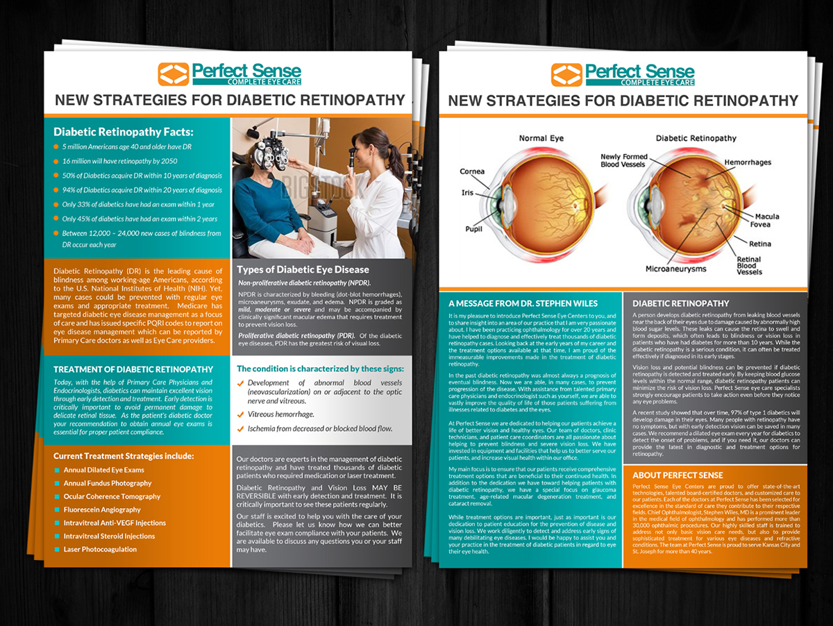 Professional, Serious, Medical Flyer Design for Perfect Sense Eye Care ...