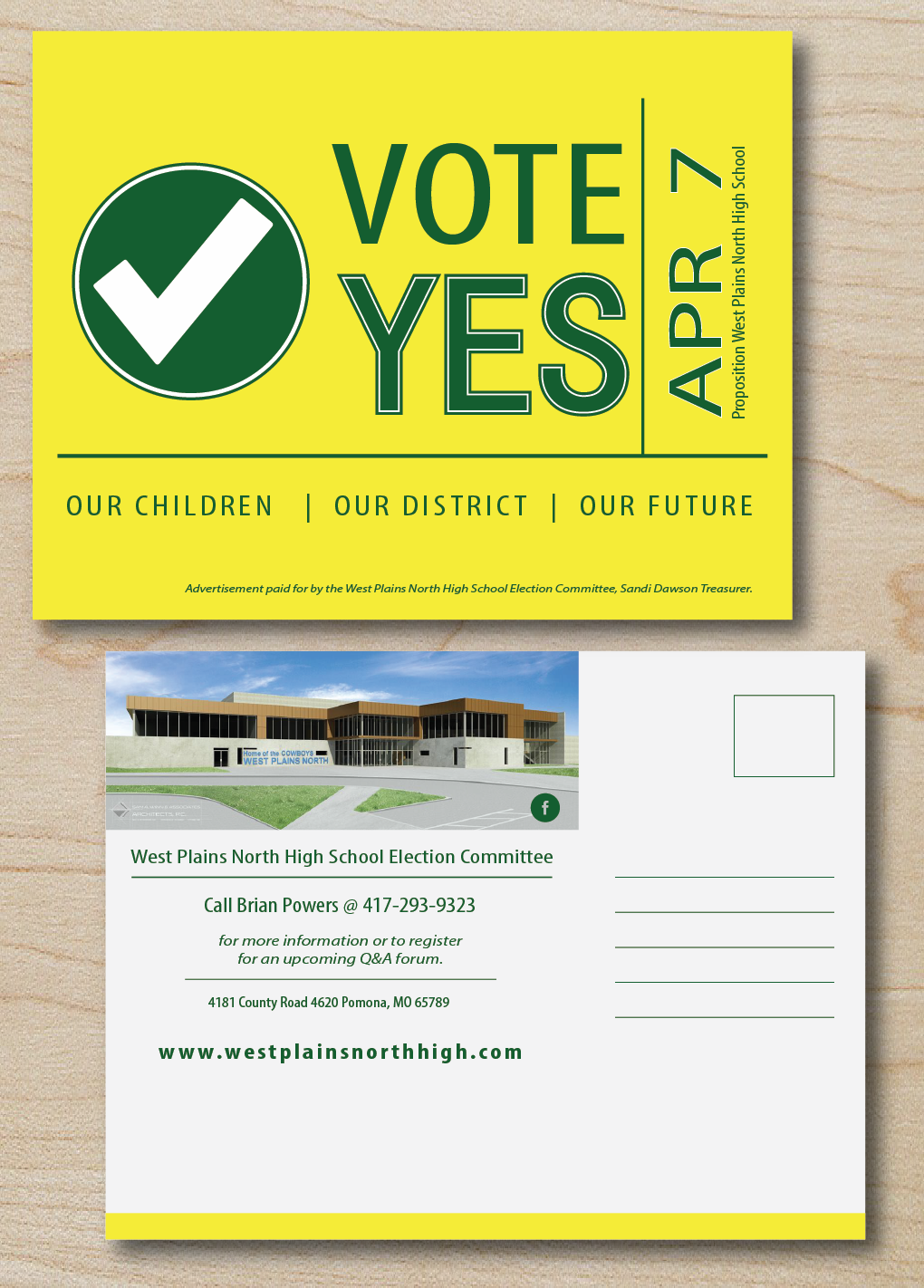 School Postcard Design for West Plains North High School Election ...