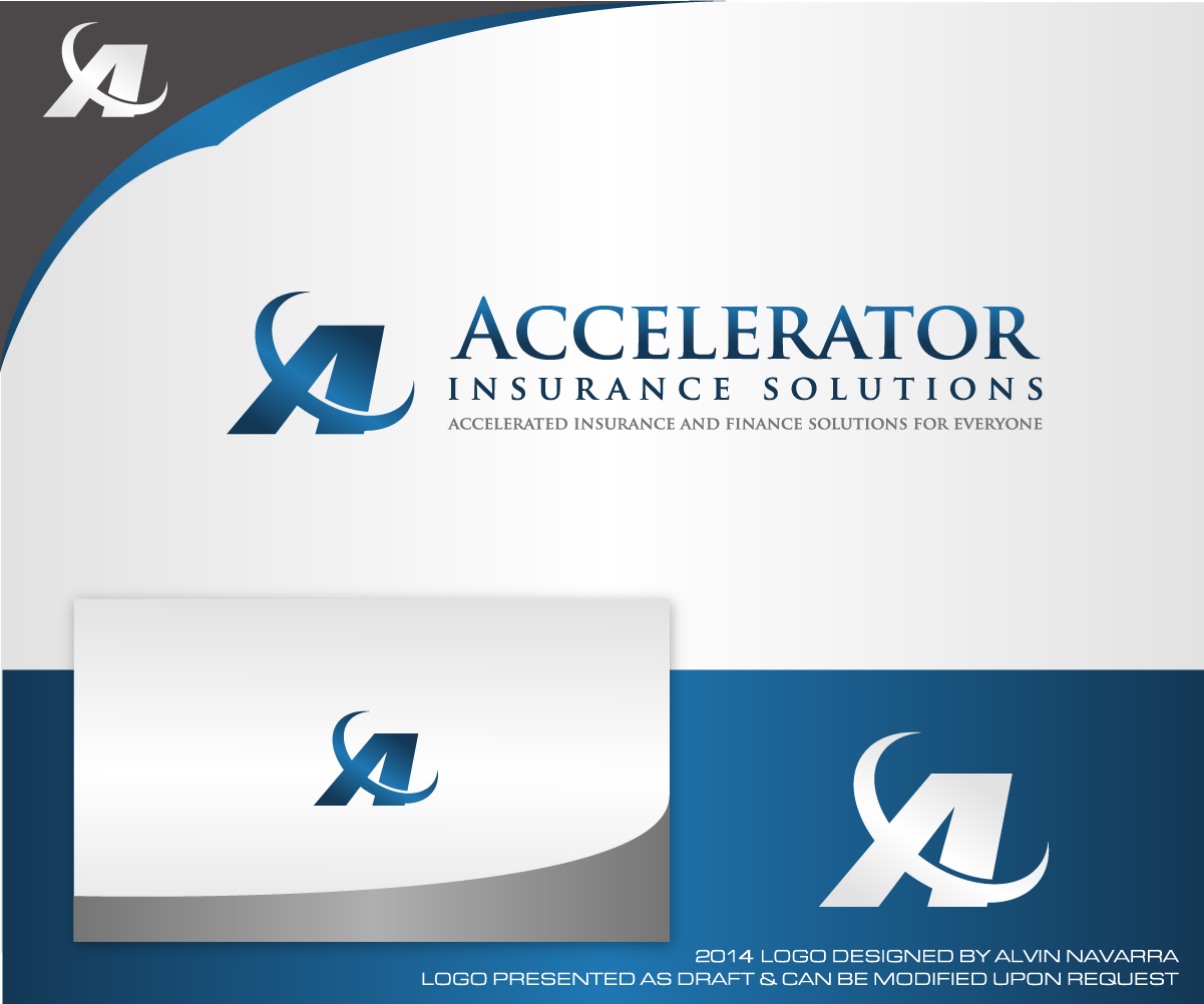 Insurance Logo Design for accelerated insurance and finance solutions ...